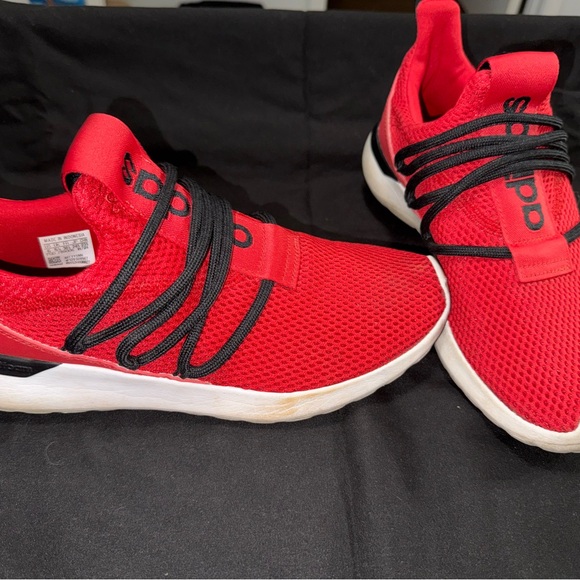 adidas | Shoes | Adidas Lite Racer Red Mesh Sneakers With Black Laces ...